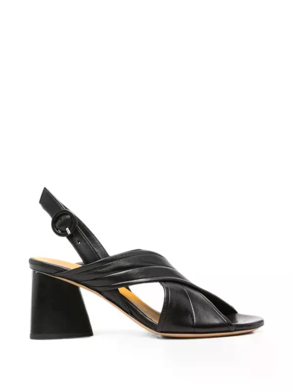 MARA BINI Crossover Strap Sandals - Black