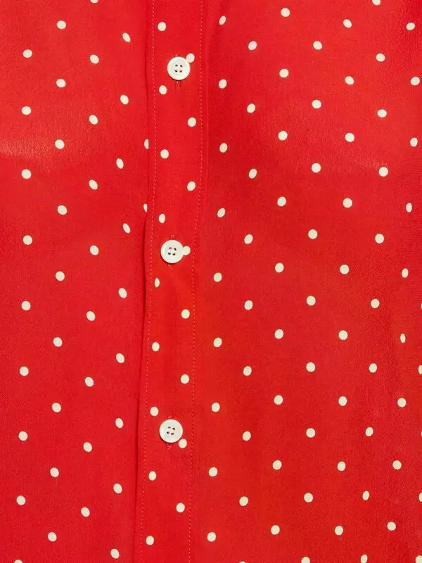 Celine Polka-dot Crepe Shirt