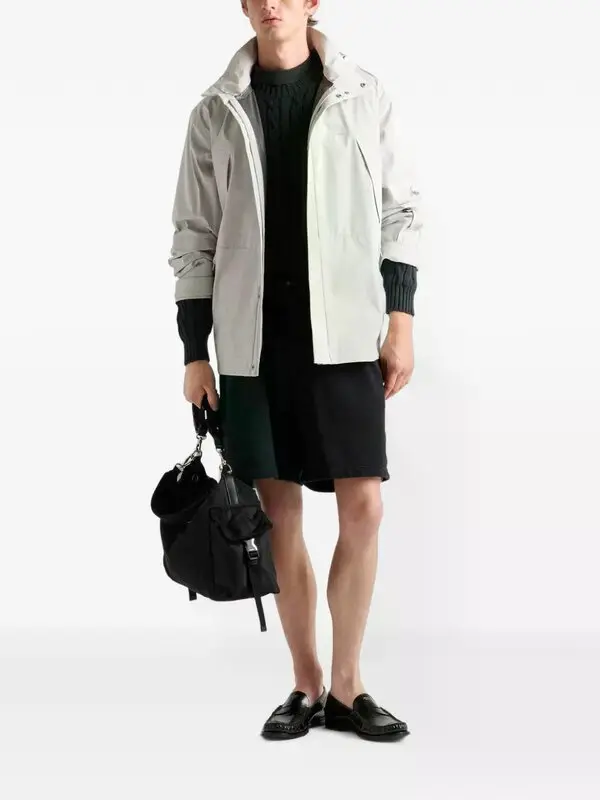 Prada Technical Fabric Hooded Jacket