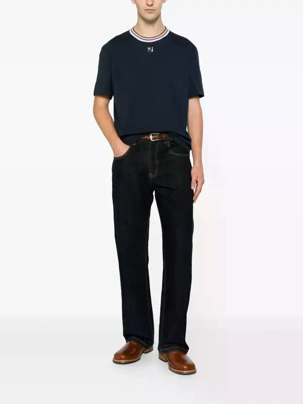 Fendi Ff-embroidered T-shirt