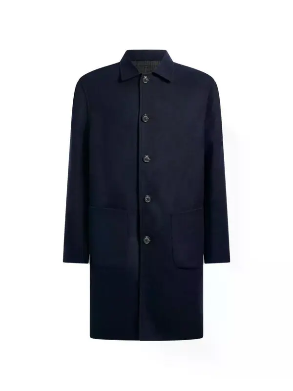 Etro Reversible Wool-blend Coat - Blue