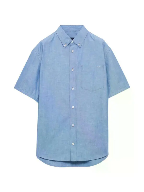 Prada Chambray Short-sleeve Shirt - Blue