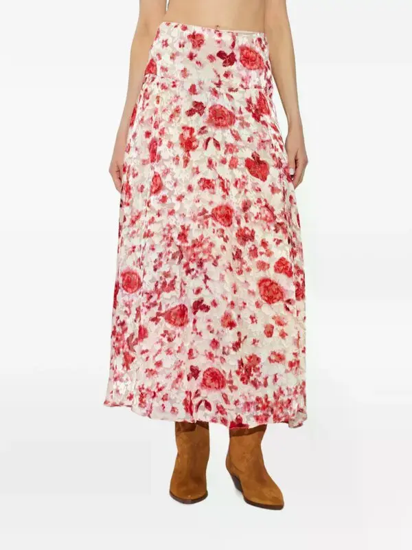 Isabel Marant Étoile Hilza Floral-print Silk-blend Maxi Skirt - Neutrals