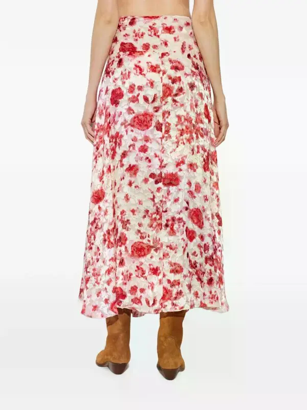 Isabel Marant Étoile Hilza Floral-print Silk-blend Maxi Skirt - Neutrals