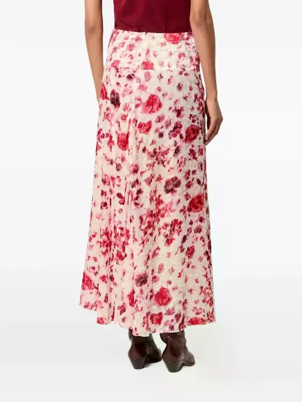 Isabel Marant Étoile Hilza Floral-print Silk-blend Maxi Skirt - Neutrals