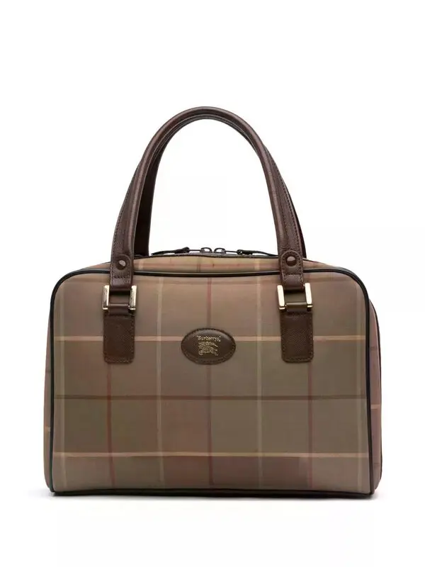 Burberry Vintage Check Canvas Handbag - Brown