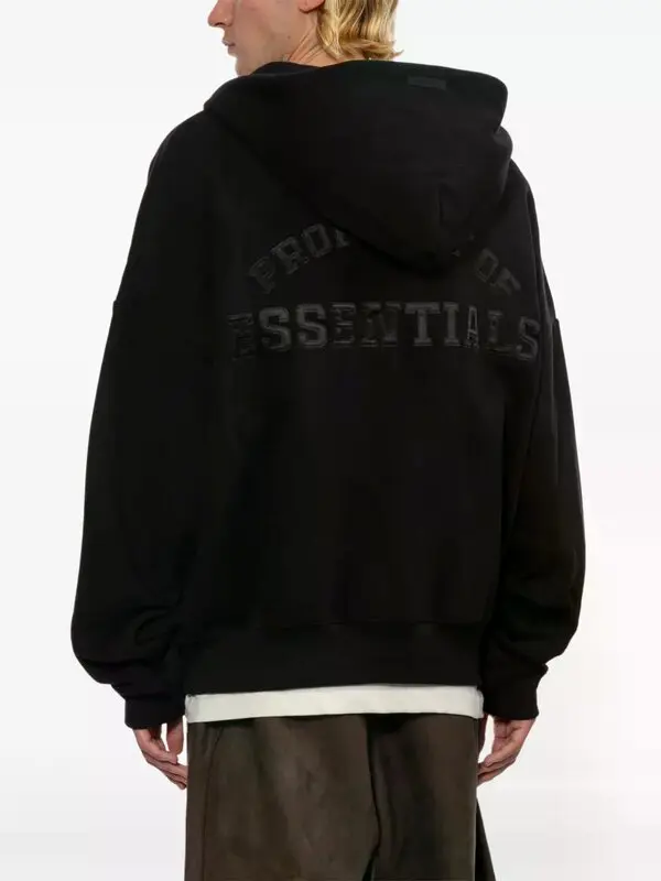 ESSENTIALS Logo-print Half-zip Hoodie