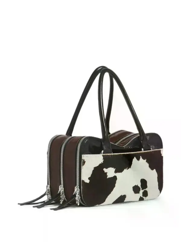 Marni Boxyne Cow-print Leather Tote Bag - Brown