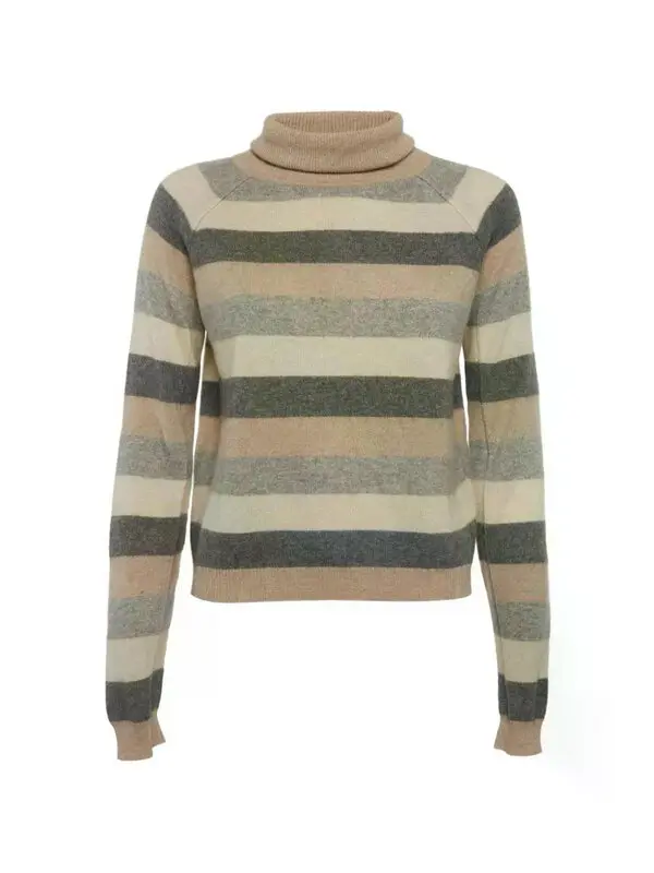 Max Mara Striped Cashmere Sweater - Neutrals