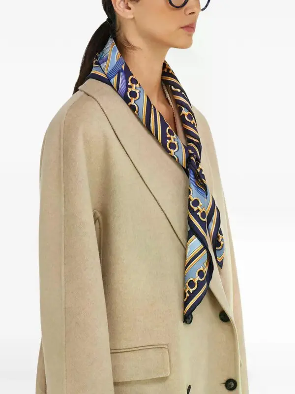 FERRAGAMO Poised Leopards-print Silk Scarf
