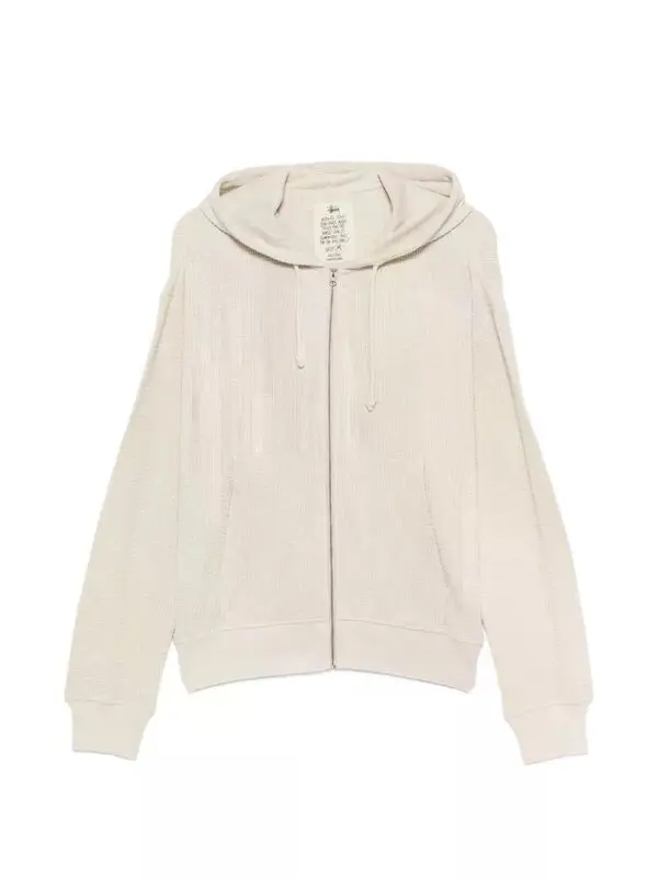 StÜssy Waffle-knit Zip-up Hoodie