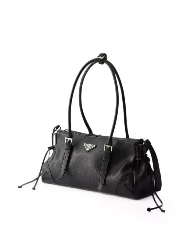 Prada Bonnie Medium Antiqued Leather Tote Bag