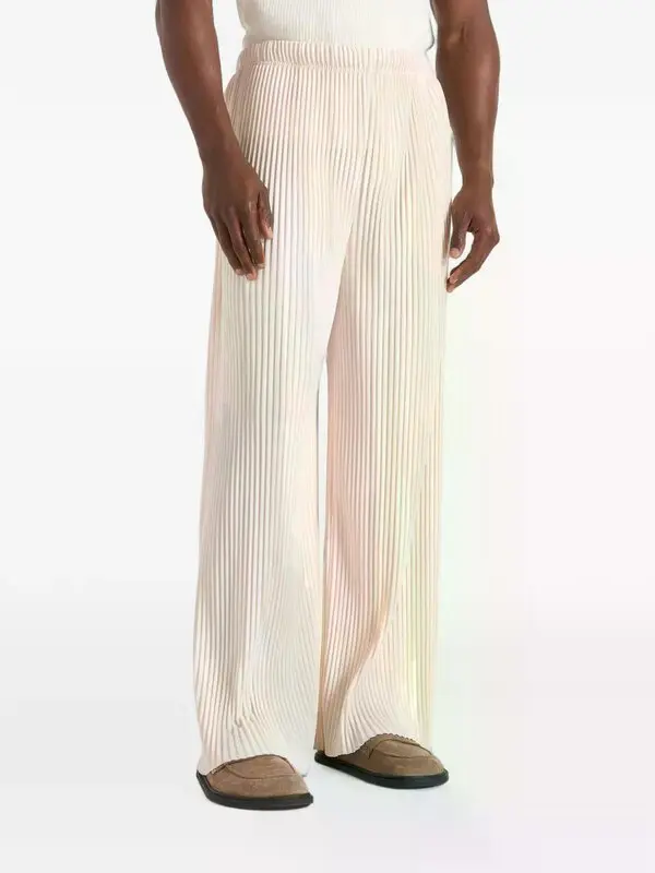Manière De Voir Pleated Wide-leg Trousers - Neutrals