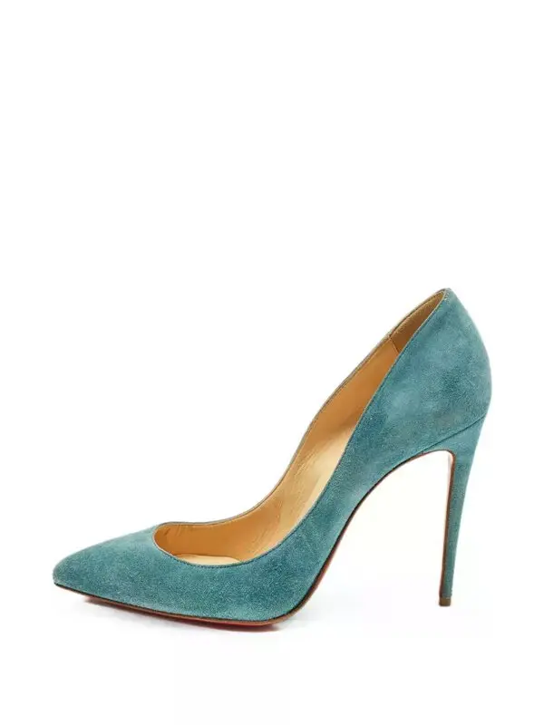 CHRISTIAN LOUBOUTIN Pigalle Follies Suede Heeled Pumps - Blue