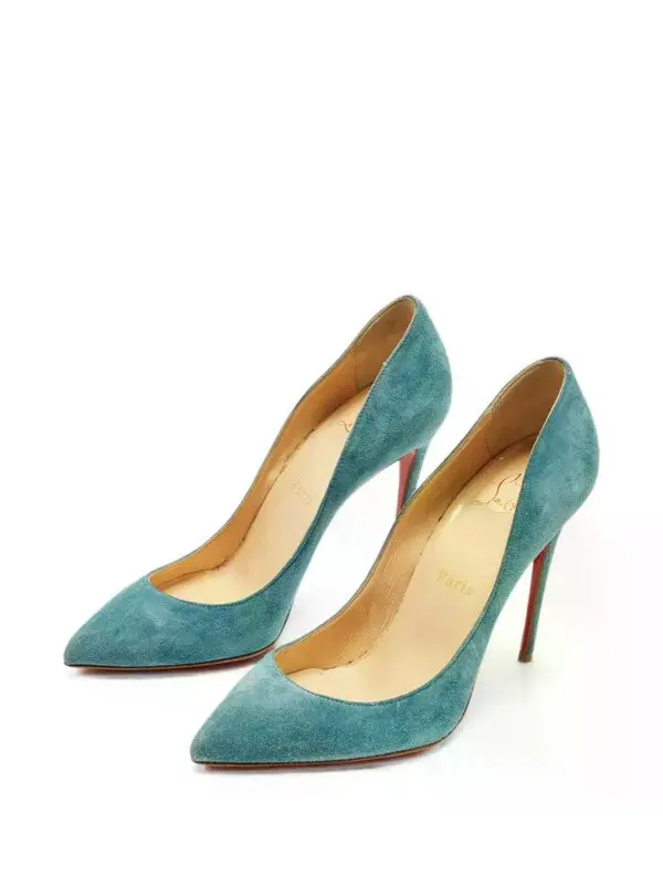 CHRISTIAN LOUBOUTIN Pigalle Follies Suede Heeled Pumps - Blue
