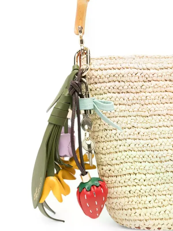 SELF-PORTRAIT Bamboo Handle Tote Bag
