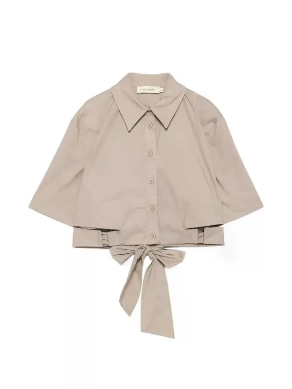 MOUTAKI Tie-fastening Cropped Shirt