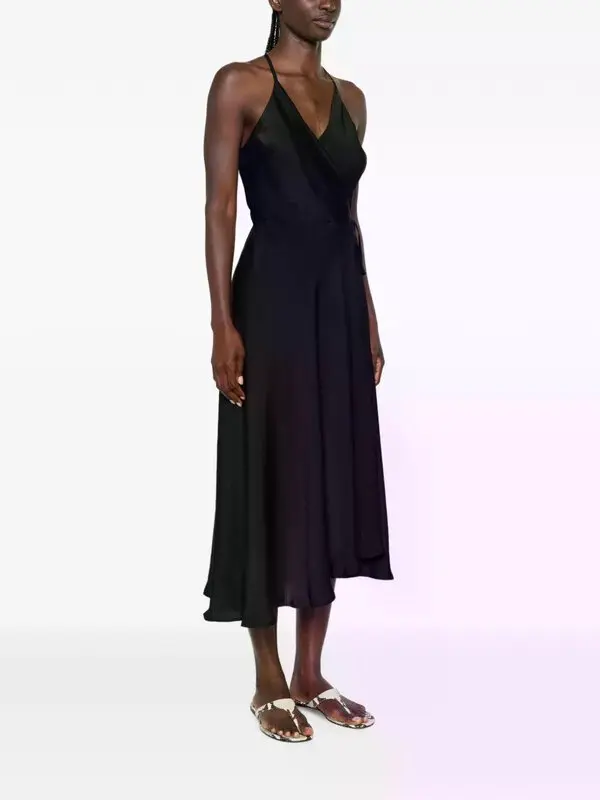 MOUTAKI V-neck Midi Wrap Dress