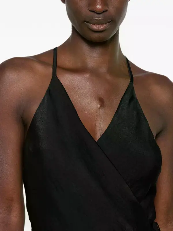 MOUTAKI V-neck Midi Wrap Dress