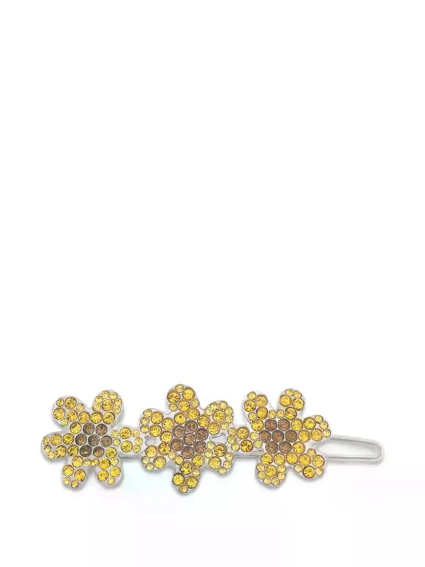 Marni Rhinestone Embellished Daisy Hair Slide - Silver
