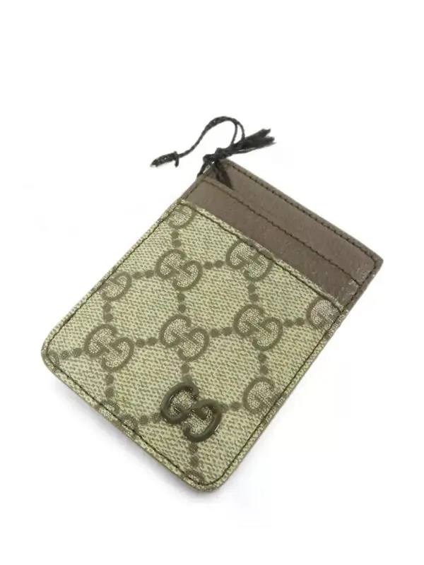 Gucci Gg Supreme Card Case - Neutrals