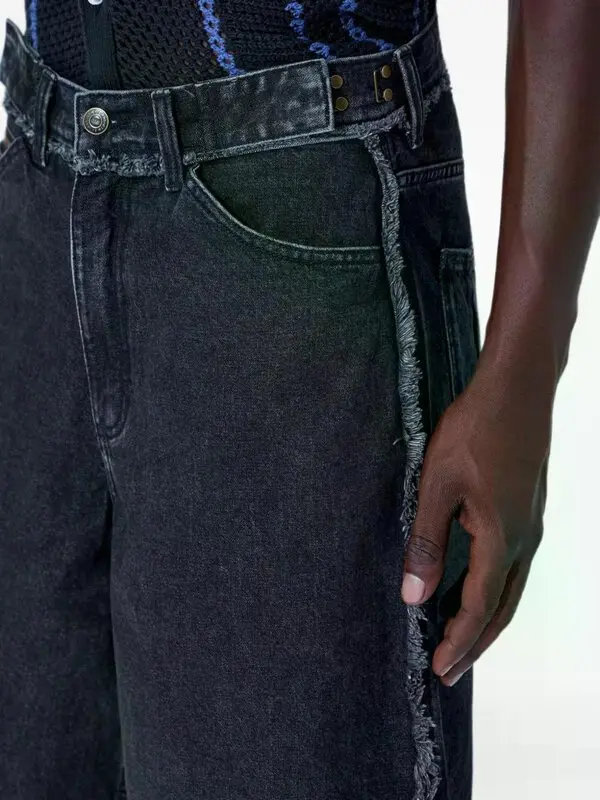 VANS Frayed Detail Denim Shorts