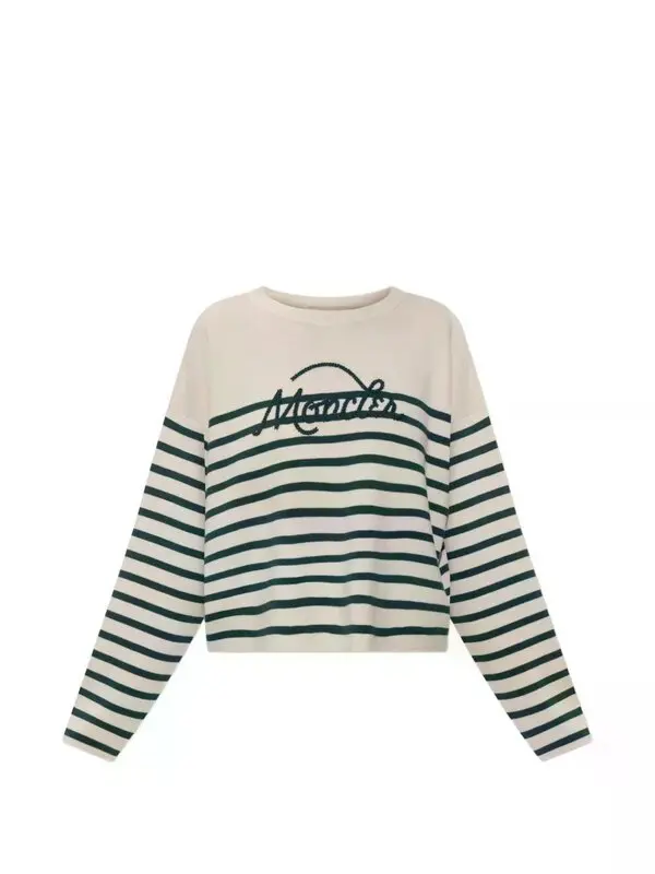 Moncler Striped Wool Sweater - Neutrals
