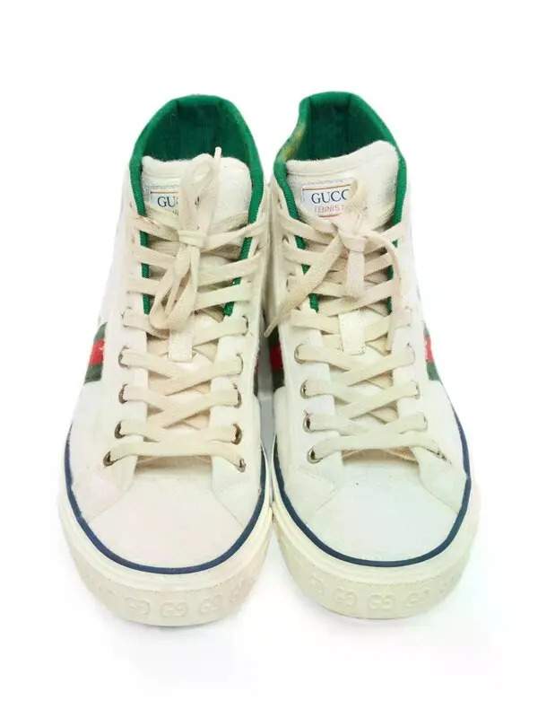 Gucci Tennis 1977 Web High Top Sneakers