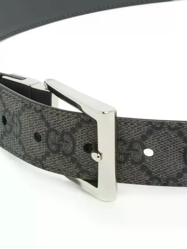 Gucci Gg Supreme Reversible Belt - Grey