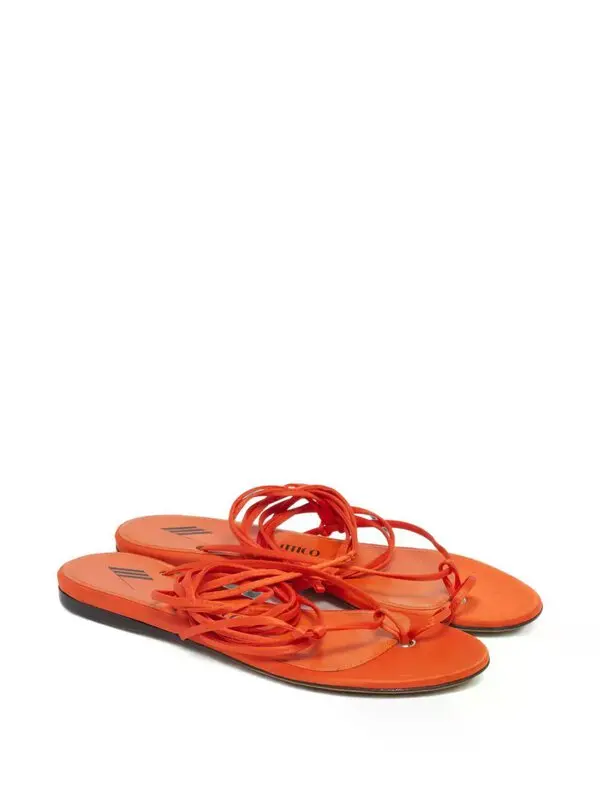 Attico Strappy Ankle-wrap Ballet Flats