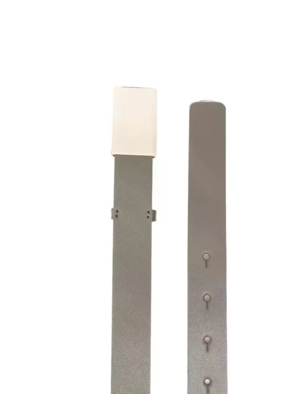 Victoria Beckham Portofino Leather Belt - Grey