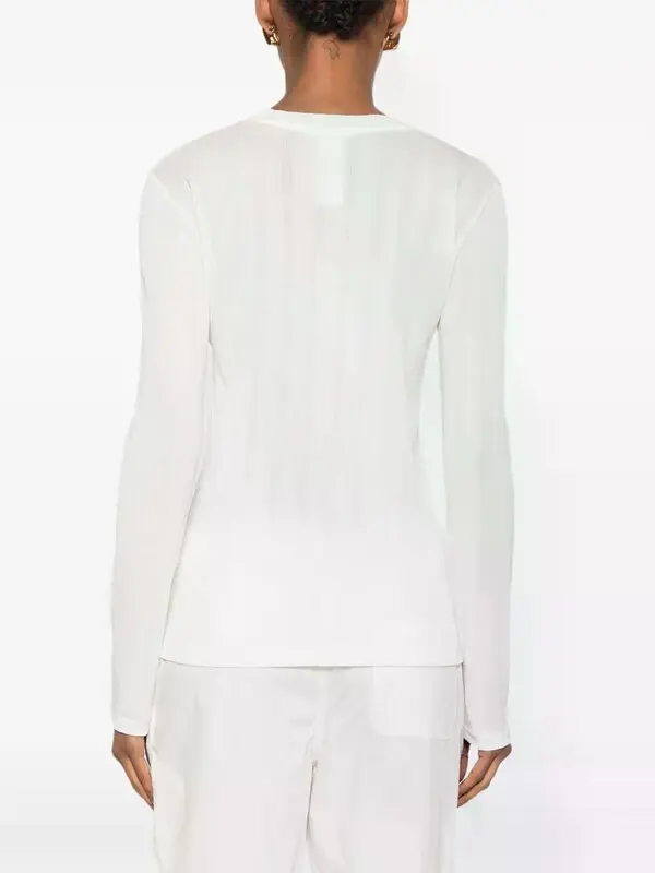 THE ROW Dantea Ribbed Long-sleeve T-shirt