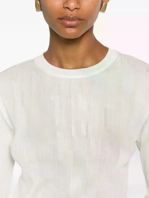 THE ROW Dantea Ribbed Long-sleeve T-shirt