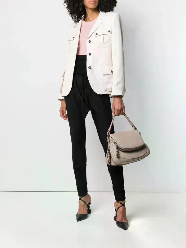 TOM FORD High-rise Tapered Trousers - Black