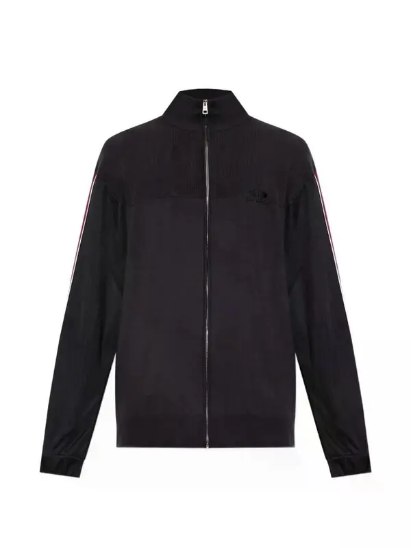 Balenciaga Logo-embroidered Zip-up Sweatshirt - Grey
