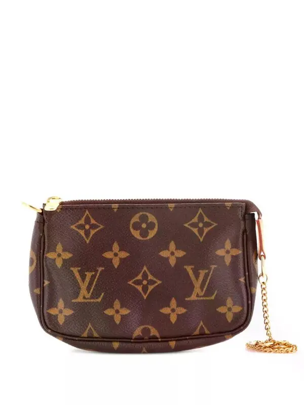 LOUIS VUITTON Pochette Accessoires Monogram Canvas Clutch Bag - Brown