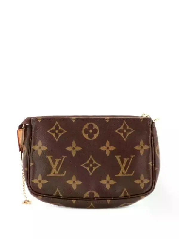 LOUIS VUITTON Pochette Accessoires Monogram Canvas Clutch Bag - Brown
