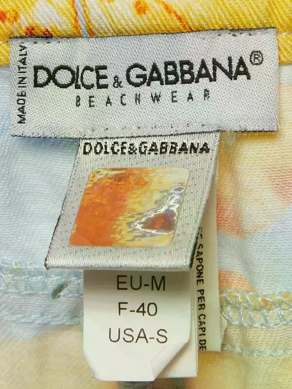 Dolce & Gabbana Floral-print Denim Shorts