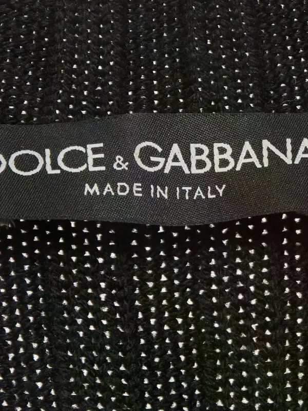 Dolce & Gabbana Ribbed Knit V-neck Sweater