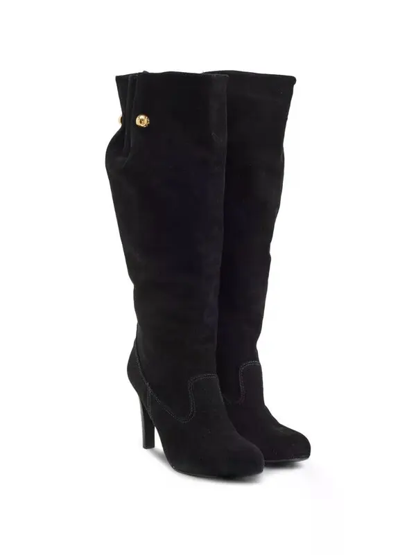 Tory Burch Suede Button-detail Stiletto Boots