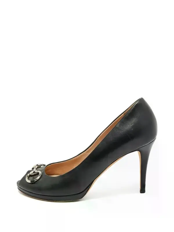 Gucci Horsebit Peep-toe Pumps