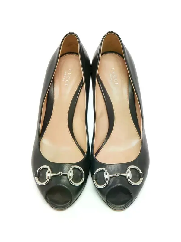 Gucci Horsebit Peep-toe Pumps