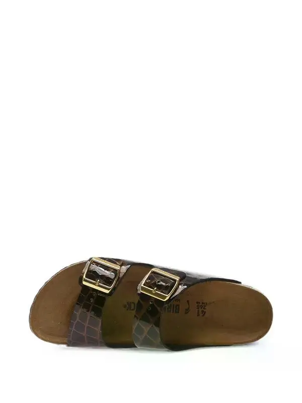 BIRKENSTOCK Arizona Croc-effect Leather Sandals