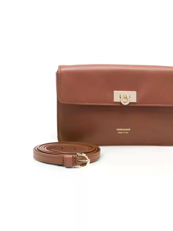 FERRAGAMO Gancini Flip-lock Clutch Bag
