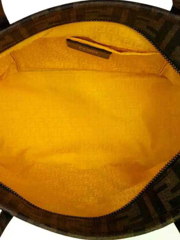 Fendi Small Perforated Zucca Spalmati Roll Tote Bag