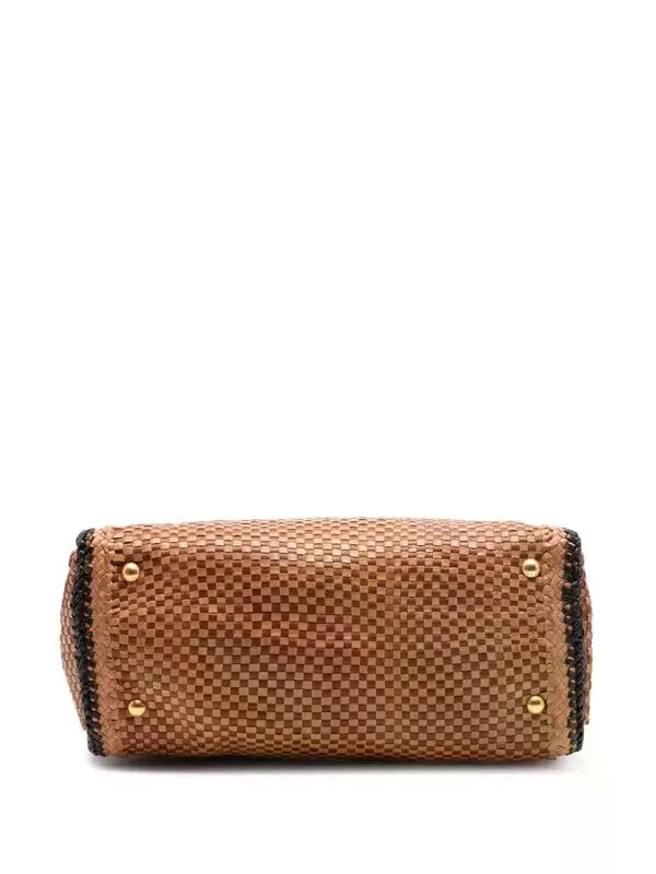 Prada Woven Goatskin Madras Tote Bag