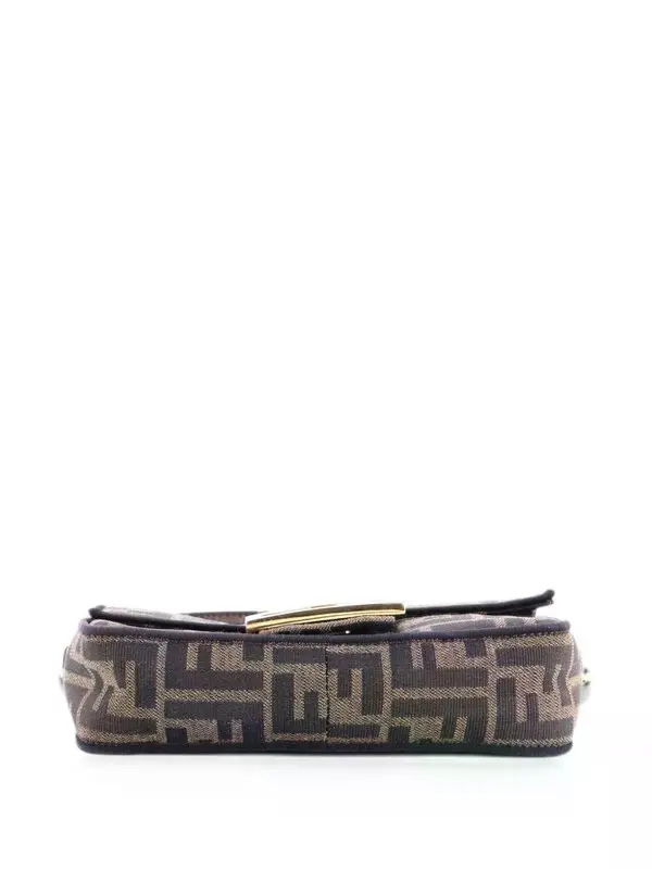 Fendi Zucca Canvas Mini Baguette Crossbody Bag - Brown