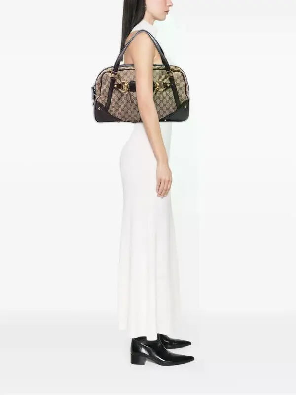 Gucci Gg Canvas Jockey Boston Bag