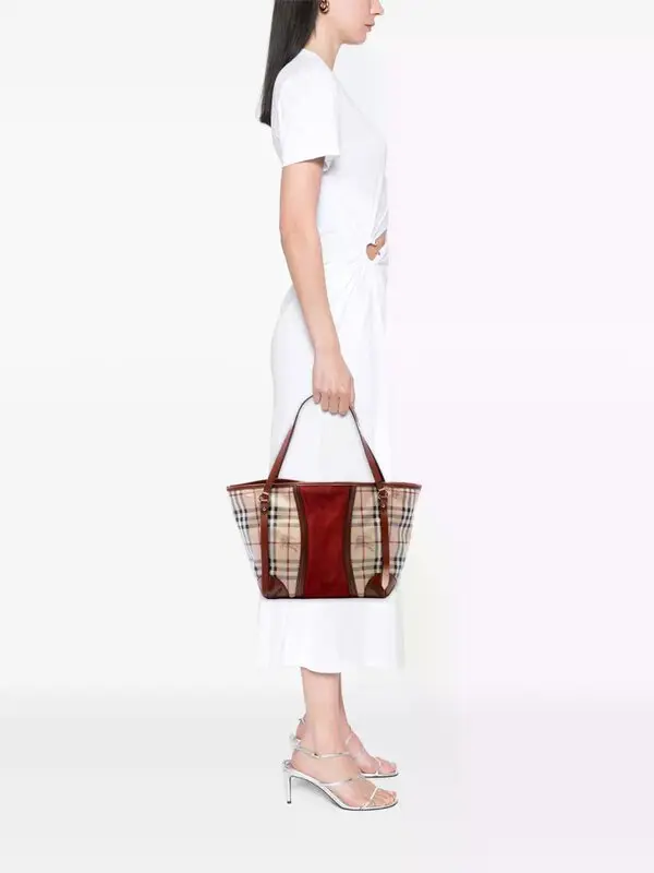 Burberry Haymarket Check Coated Canvas Canterbury Tote Bag