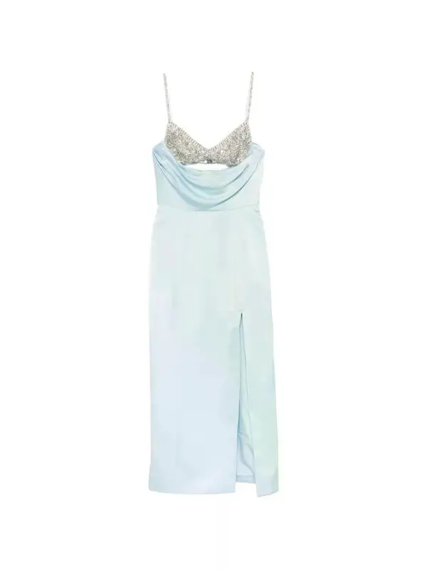 Rachel Gilbert Celestia Embellished Midi Dress - Blue